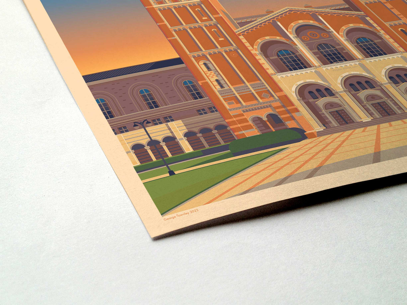 Royce Hall – LA Art Print by George Townley